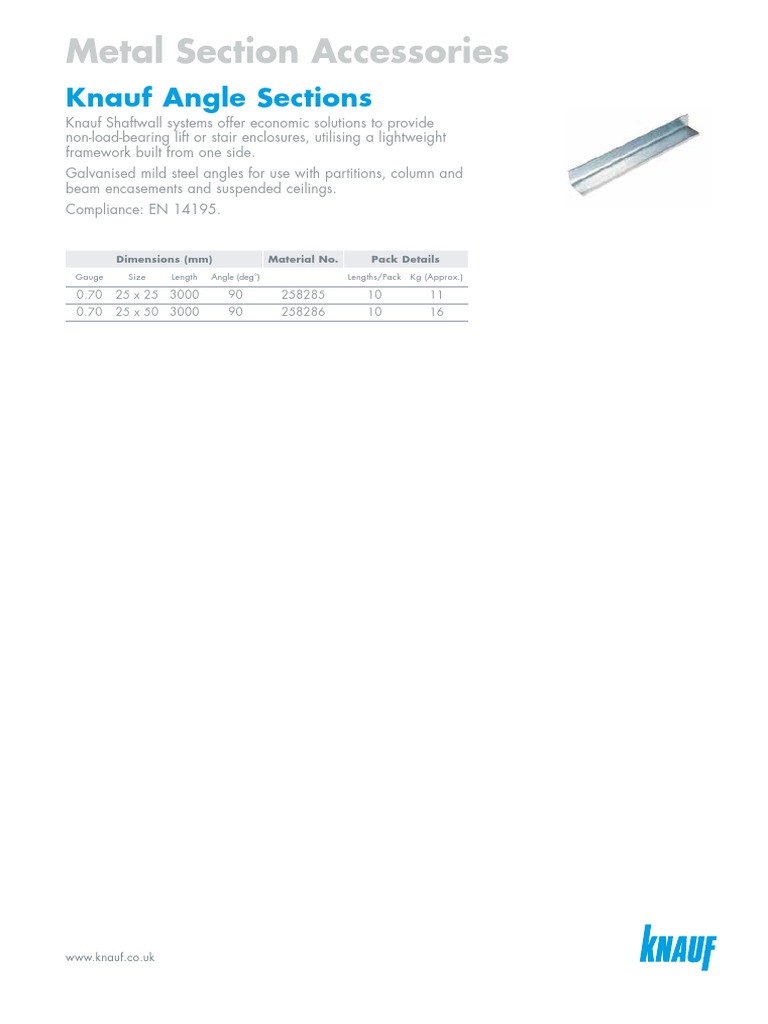 Lightweight Metal Angle Sections for Partition Frameworks, Column and ...