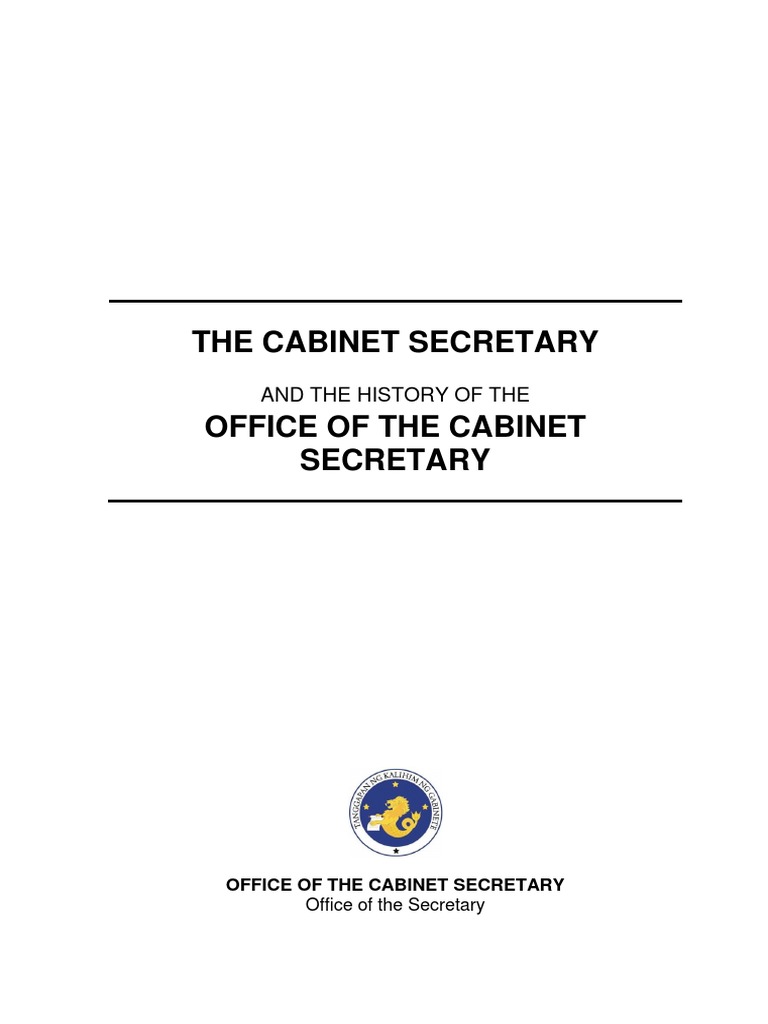 History of The Office of The Cabinet Secretary | PDF | President Of The ...