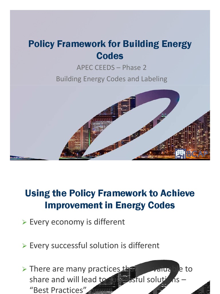 Policy Framework For Building Energy Codes | PDF | Policy | Infrastructure