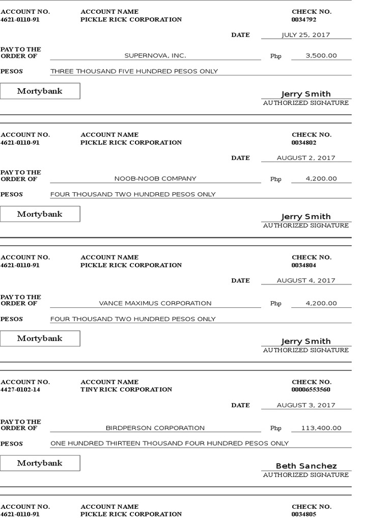 PRC8 Cancelled Checks | PDF | International Finance | International Trade