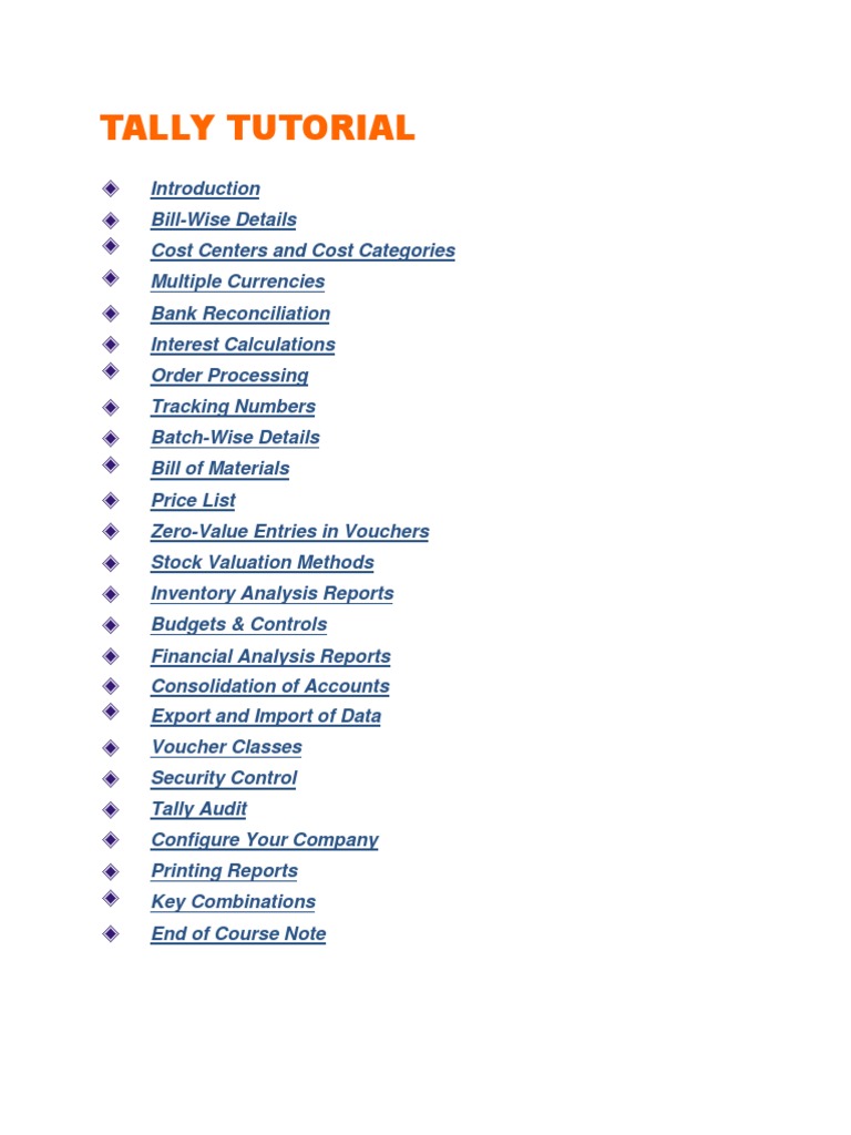 Tally Tutorial | PDF | Debits And Credits | Interest