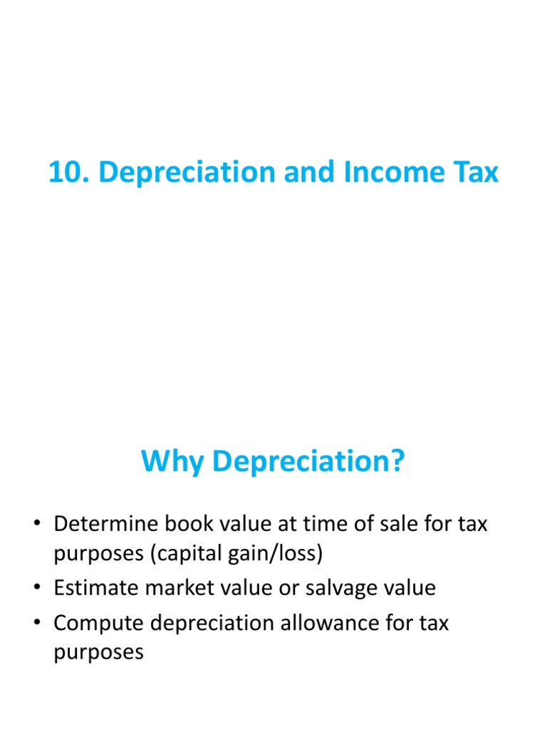 10 Depreciation and Income Tax | PDF | Depreciation | Gross Income