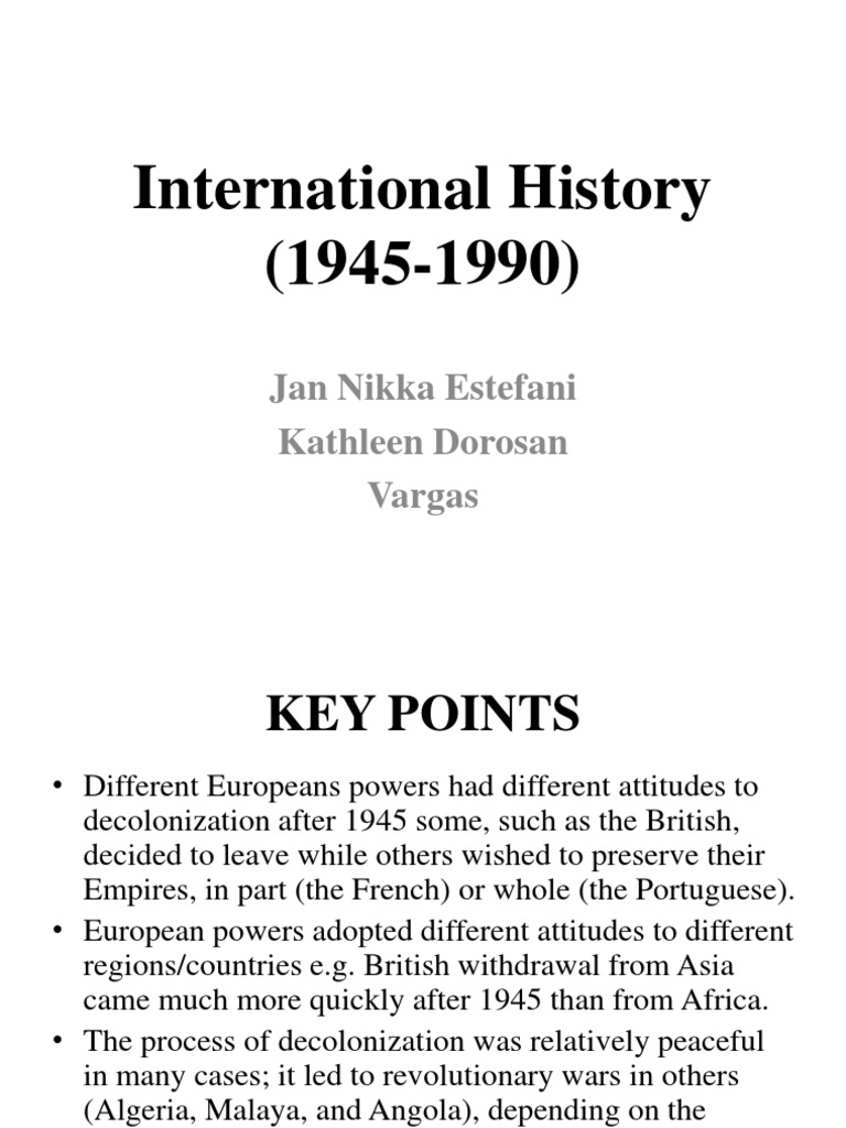 International Relations | PDF | British Empire | Decolonization
