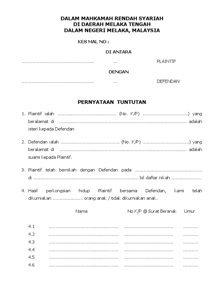 Tuntutan Cerai Fasakh | PDF