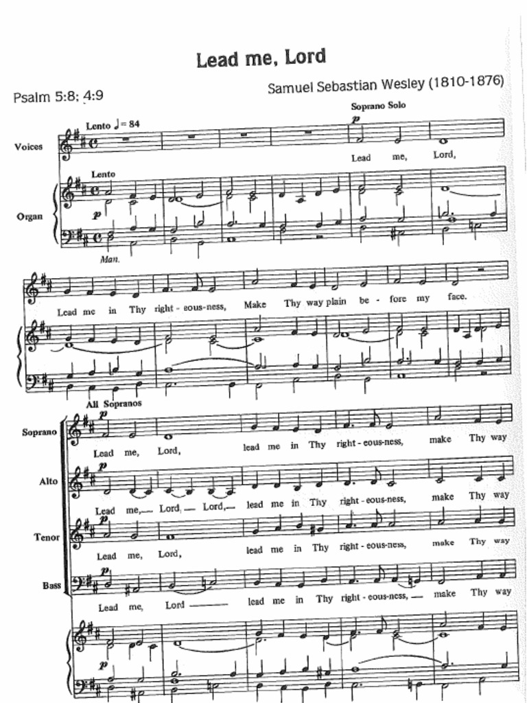 Lead Me, Lord - Wesley