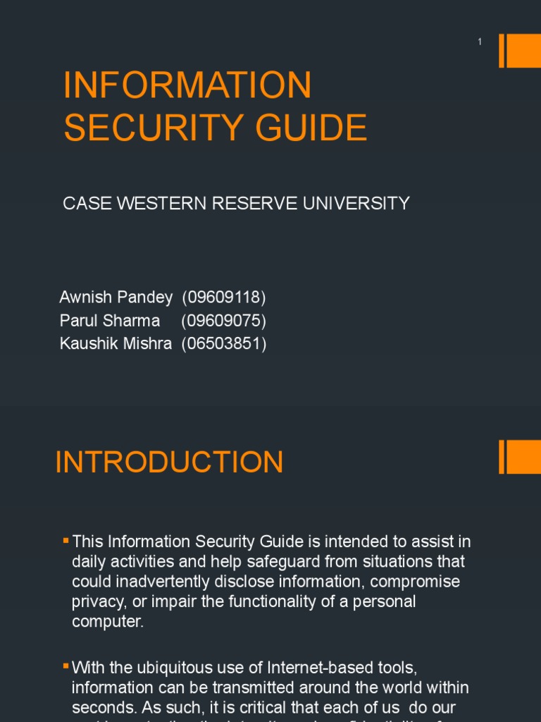 Information Security Guide: Case Western Reserve University | PDF ...
