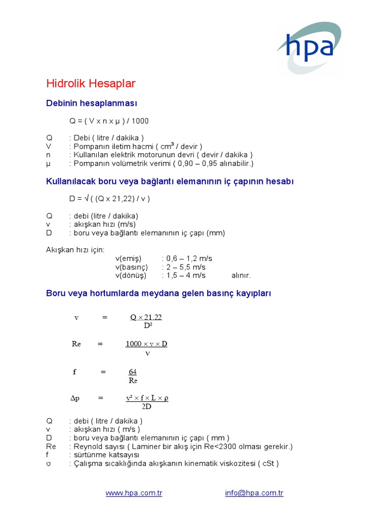 Hydraulic Calculations by HPA PDF | PDF