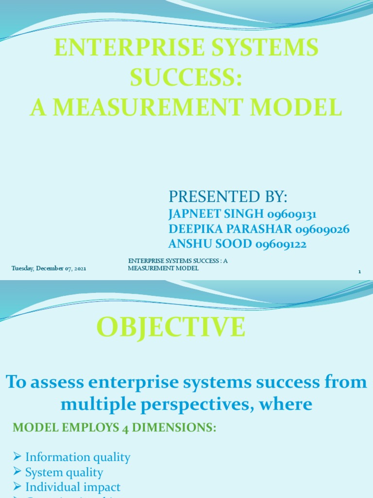 Enterprise Systems Success: A Measurement Model | PDF | Evaluation ...