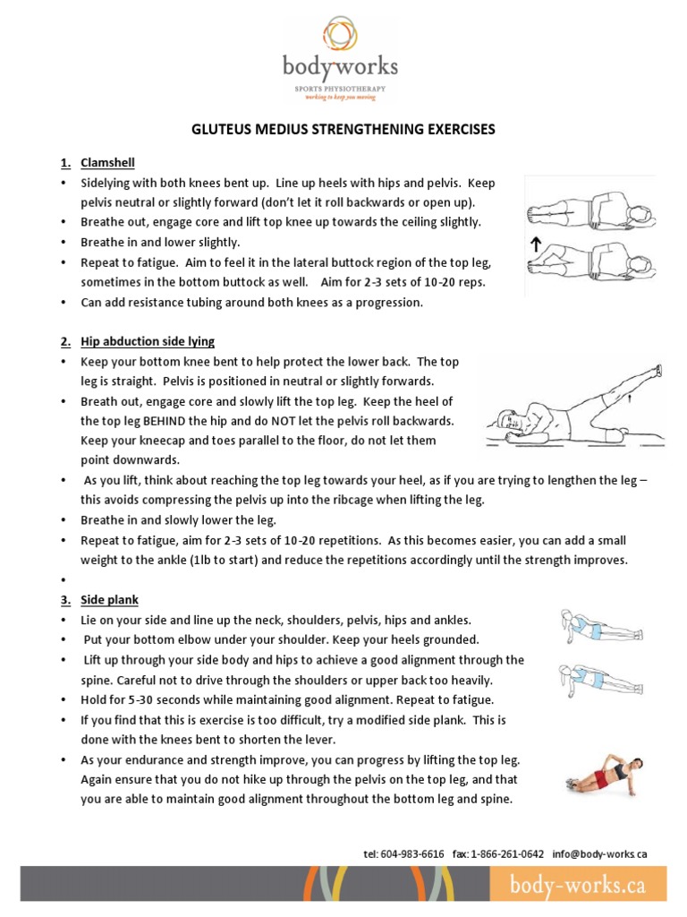 Gluteus Medius Strengthening Exercises And Progression Feb 2014 Pdf