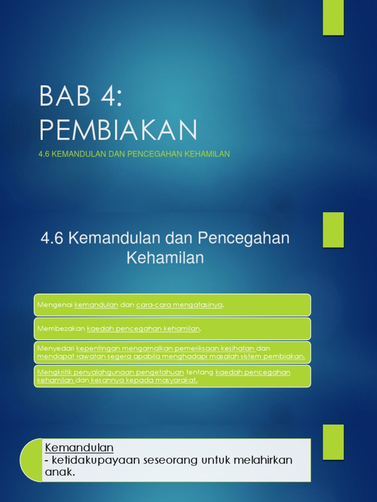 4.6 Kemandulan Dan Pencegahan Kehamilan (Delta) | PDF