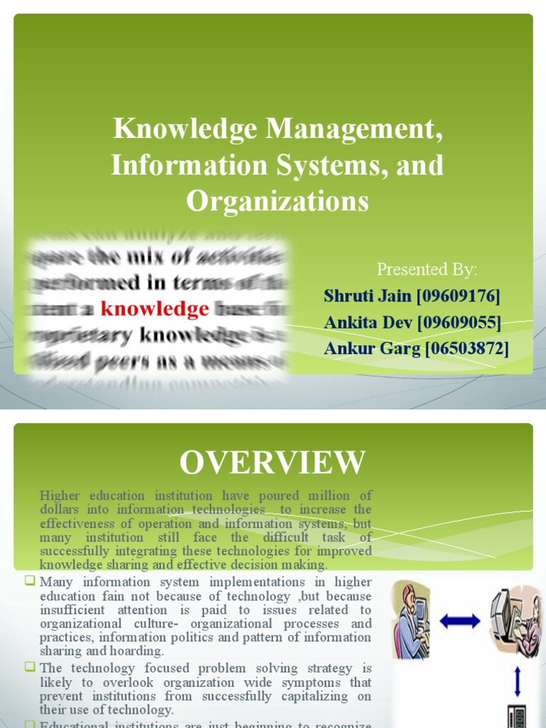 Knowledge Management, Information Systems and Organ Is at Ions | PDF | Knowledge Management ...