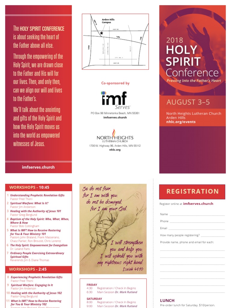 Holy Spirit Conference 2018 Brochure | PDF | Monotheism | Protestantism