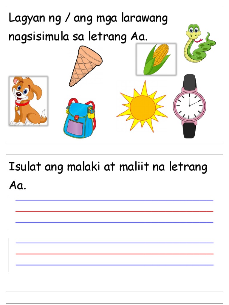 Letrang A Pagsasanay | PDF