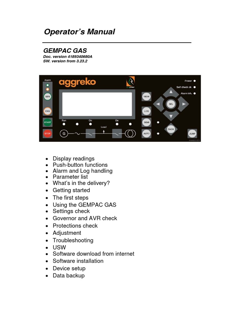 GEMPAC GAS, Operators Manual, 4189340680, Rev. A, UK | PDF | Mains ...