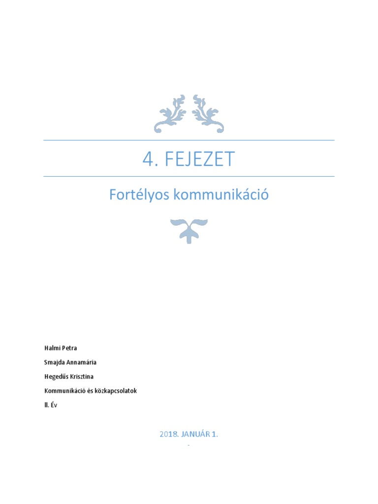 Sas István Jegyzet - 4fejezet | PDF