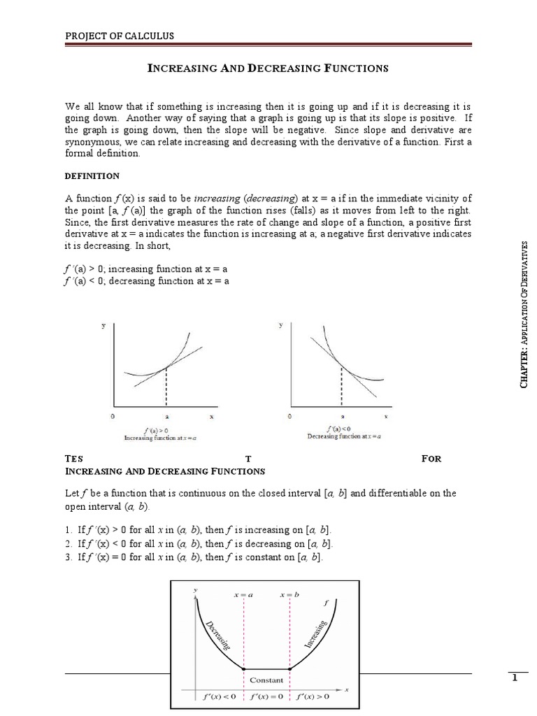 Final Project of Calculus | PDF | Maxima And Minima | Derivative