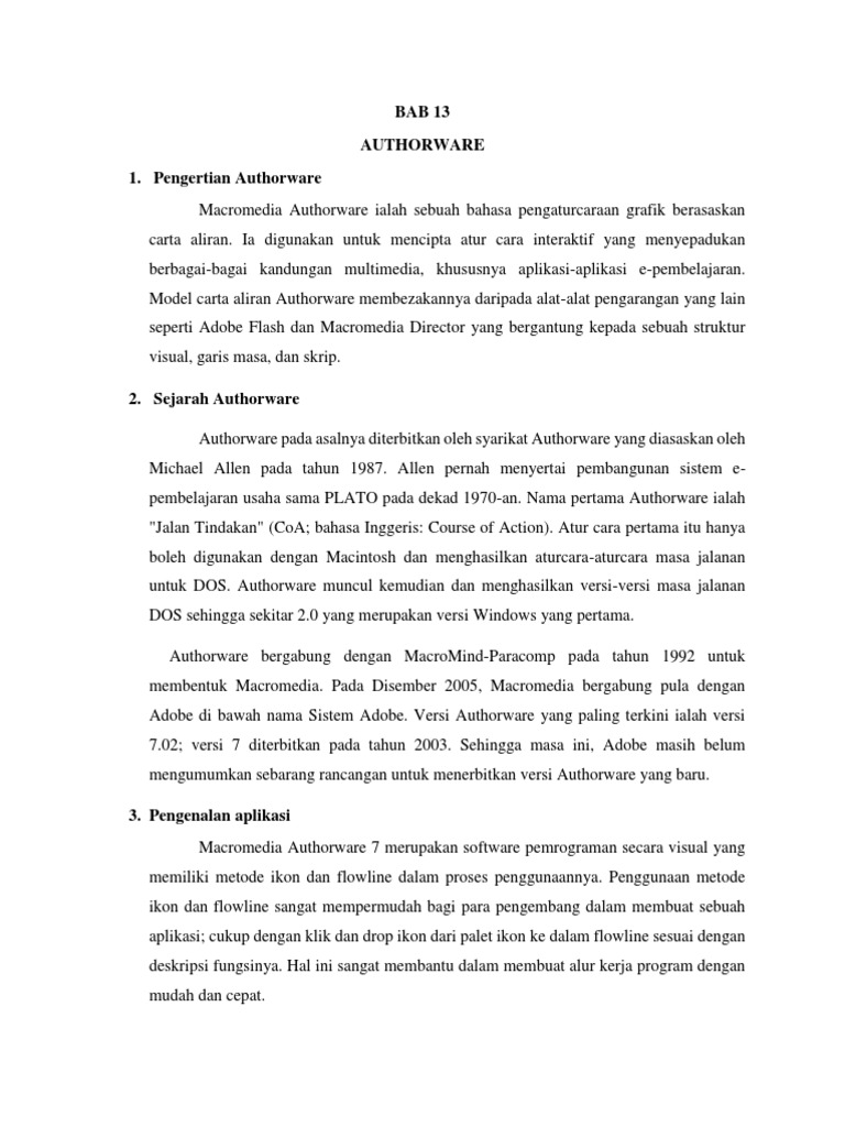 Pertemuan 13 AUTHORWARE | PDF