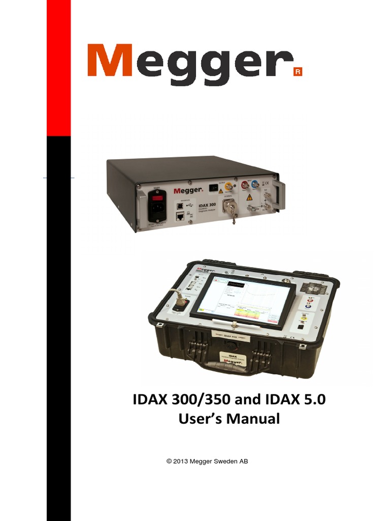Megger - IDAX 300,350 User's Manual | PDF | High Voltage | Electrical ...