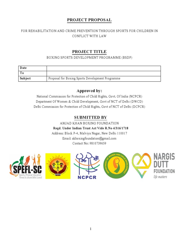 Proposal - Boxing Sports Development Program | PDF | Juvenile ...