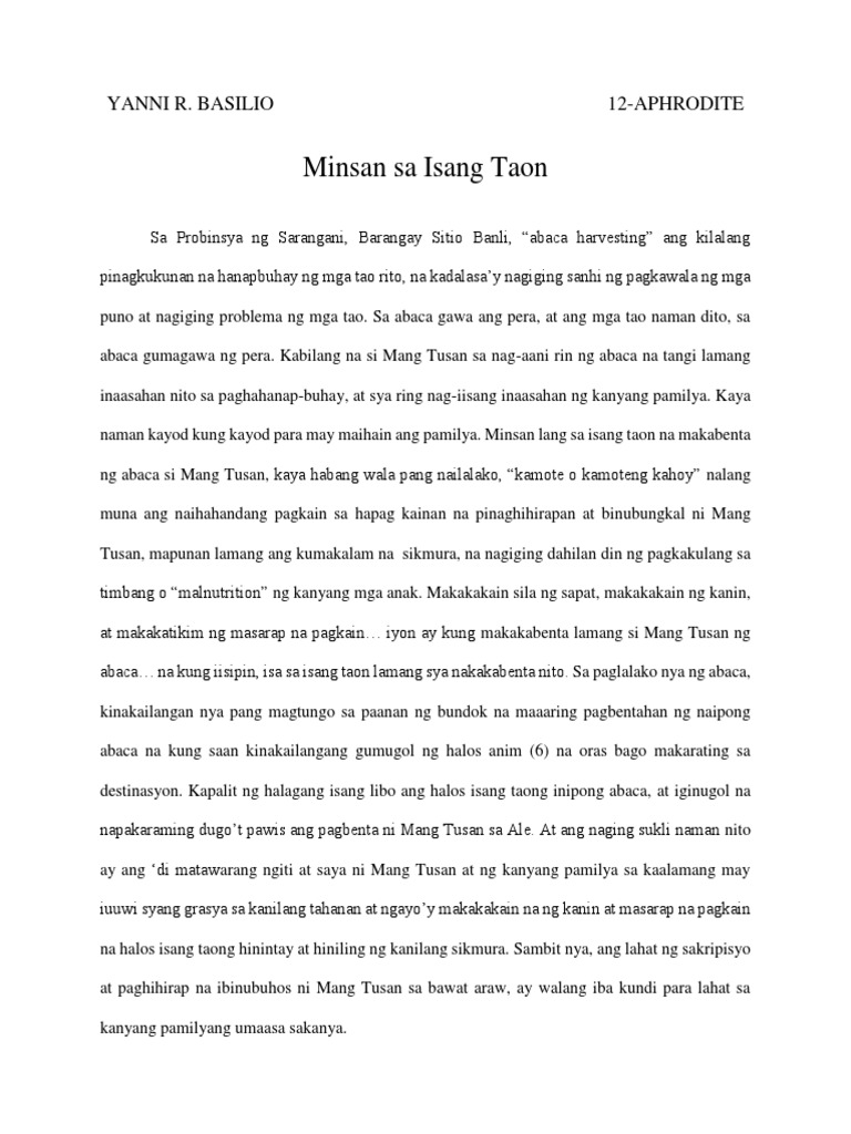 Minsan Sa Isang Taon | PDF
