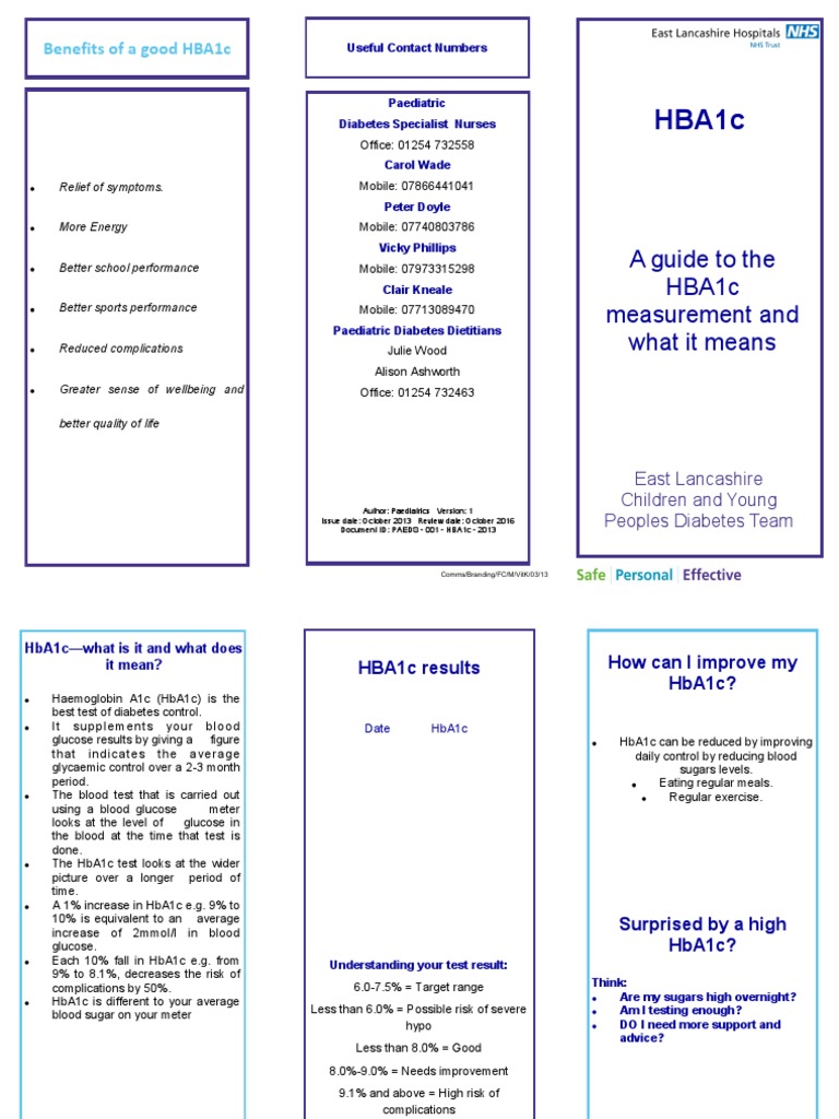 HBA1c: A Guide To The HBA1c Measurement and What It Means | PDF ...
