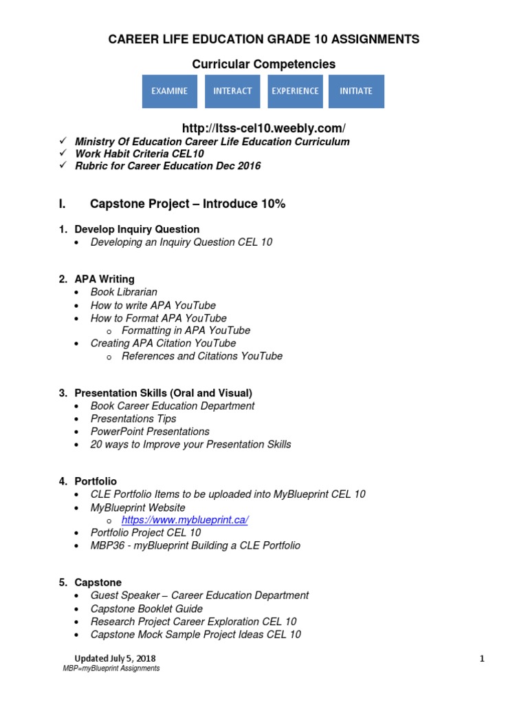 LT Career Life Education 10 Assignments 2018 2 | PDF | Employment ...