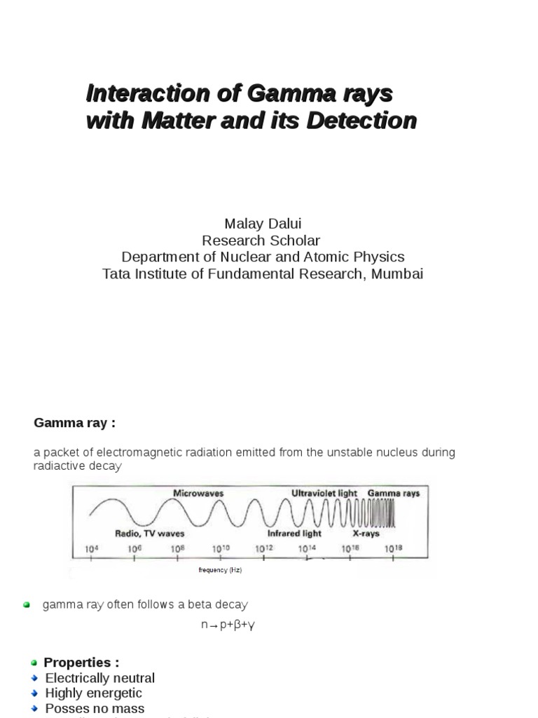 Gamma Ray Interaction | PDF | Gamma Ray | Electron