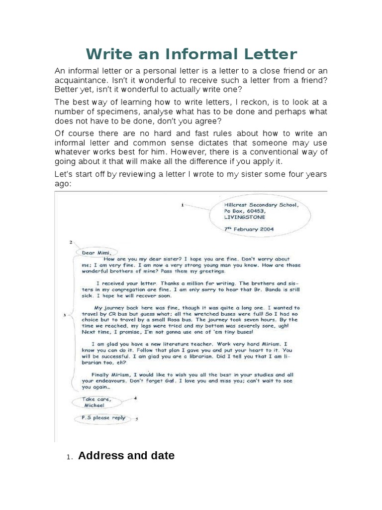 How To Write An Informal Letter | PDF | Symbols | Cognitive Science