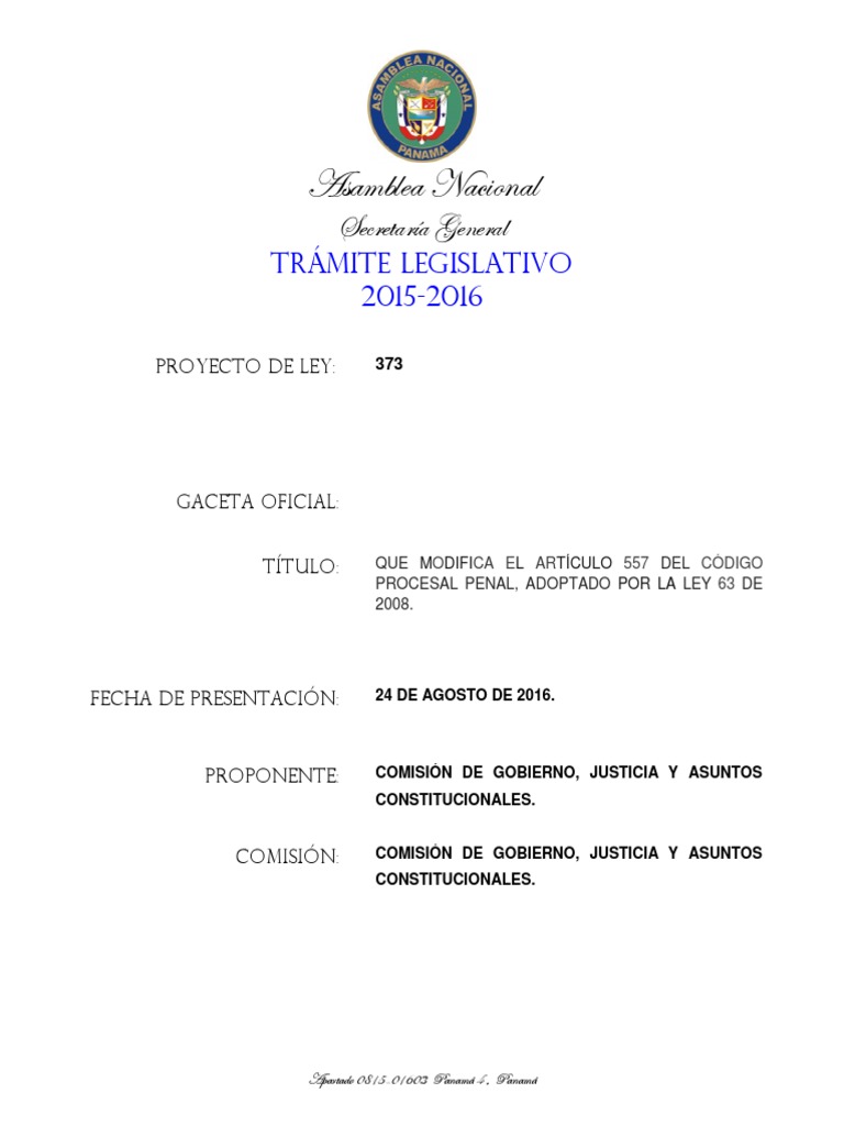 2016 P 373 PDF | PDF | Procedimiento Criminal | Procedimiento legal