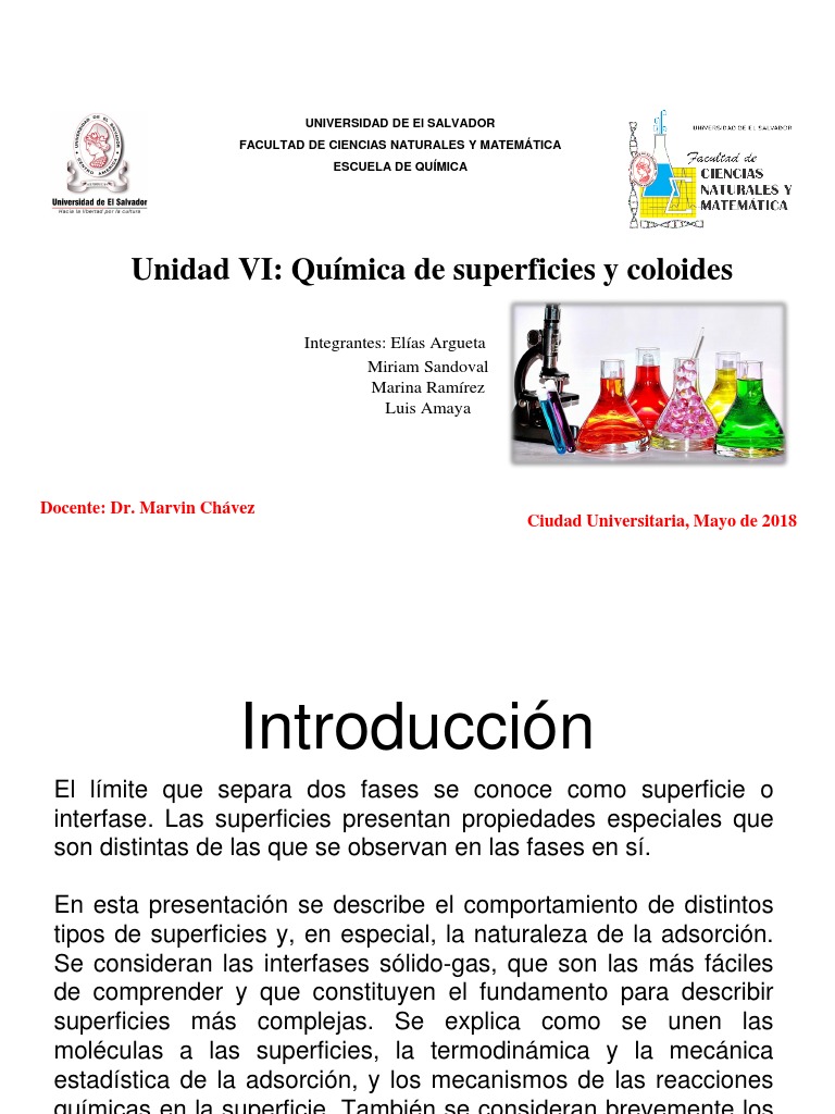 FQ-Quimica de Superficies y Coloides-Oficial | PDF | Adsorción | Coloide