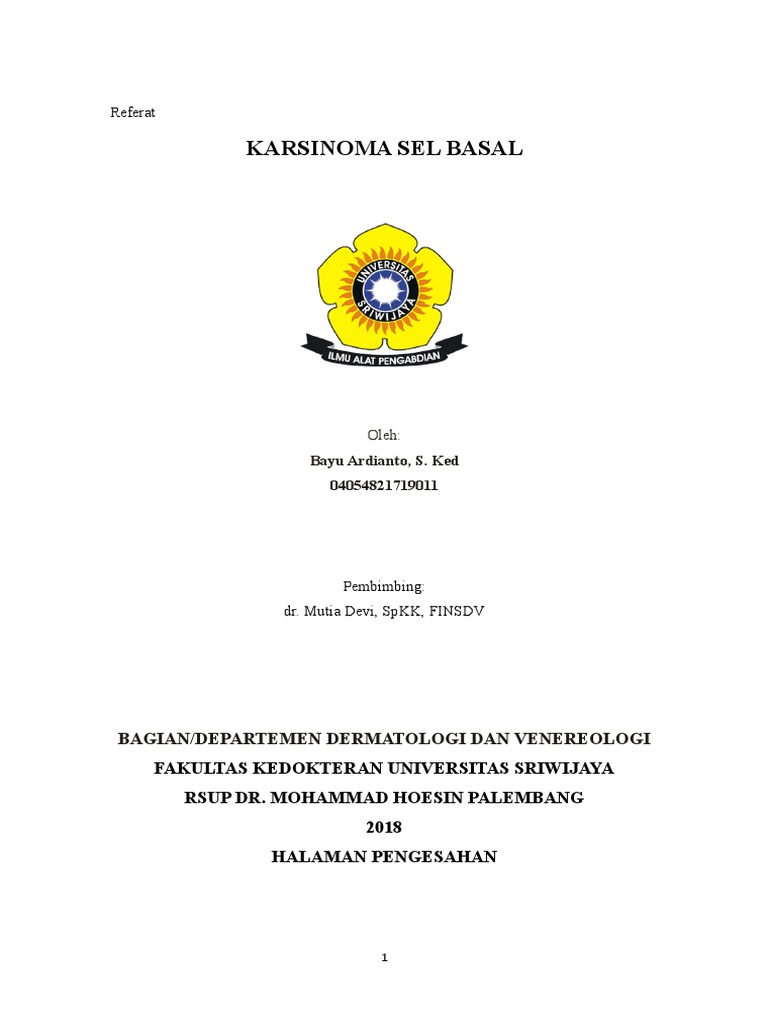 Karsinoma Sel Basal: Epidemiologi dan Tipe | PDF