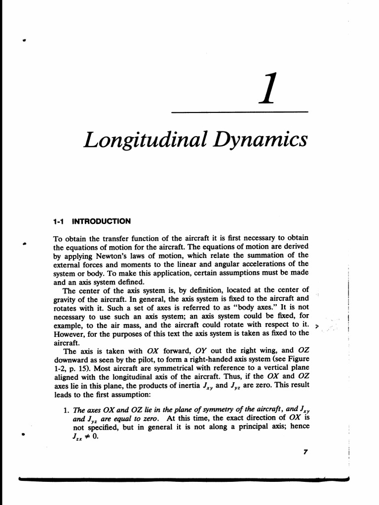 Longitudinal Dynamics: 1-1 Introduction | Download Free PDF | Rotation Around A Fixed Axis ...