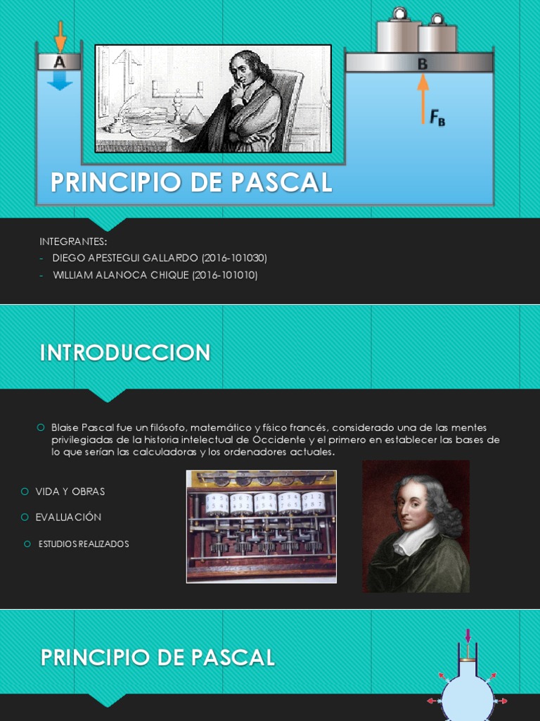 Principio de Pascal y sus aplicaciones en la prensa hidráulica | PDF | Mecánica de fluidos | Presión