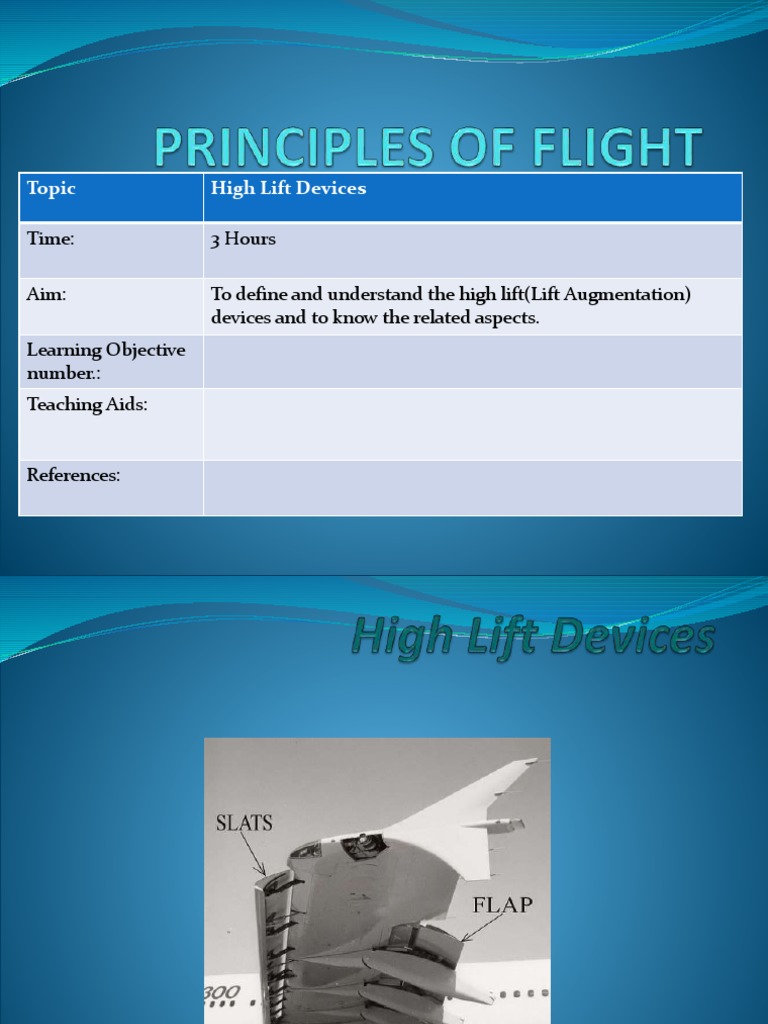 High Lift Devices | PDF | Flap (Aeronautics) | Lift (Force)