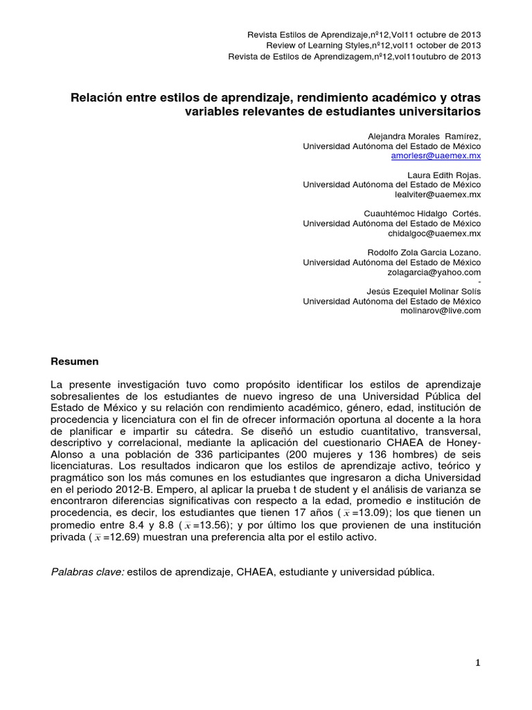 Articulo 9 PDF | PDF | Aprendizaje | Maestros