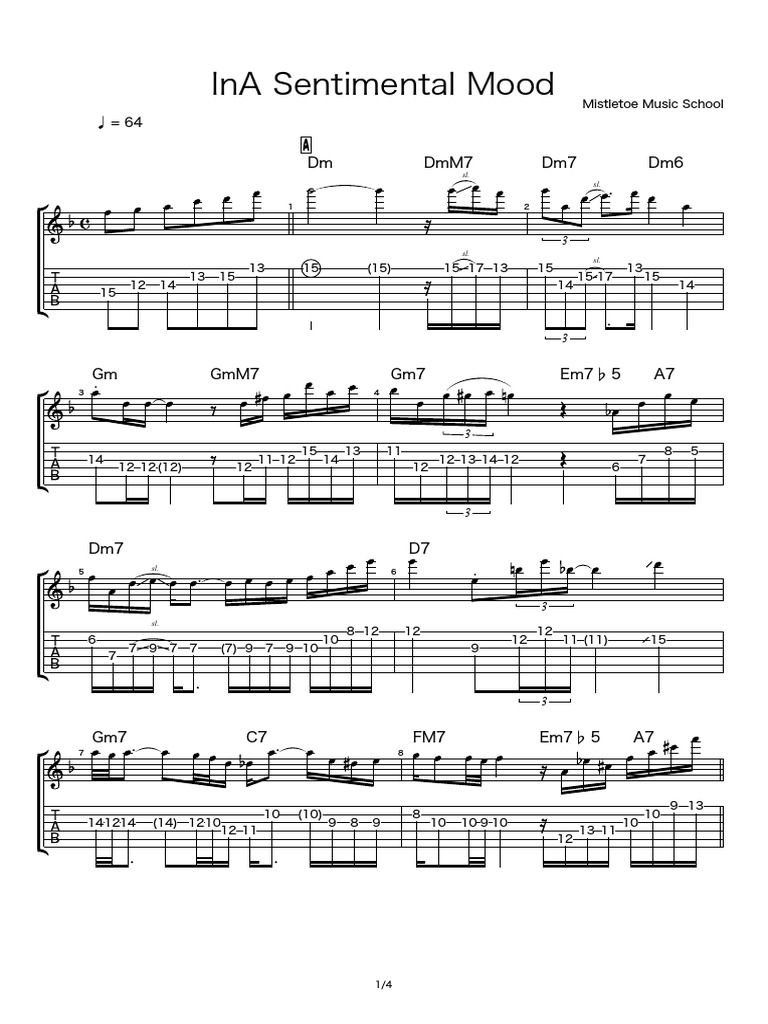 In A Sentimental Mood - Peter Bernstein | PDF