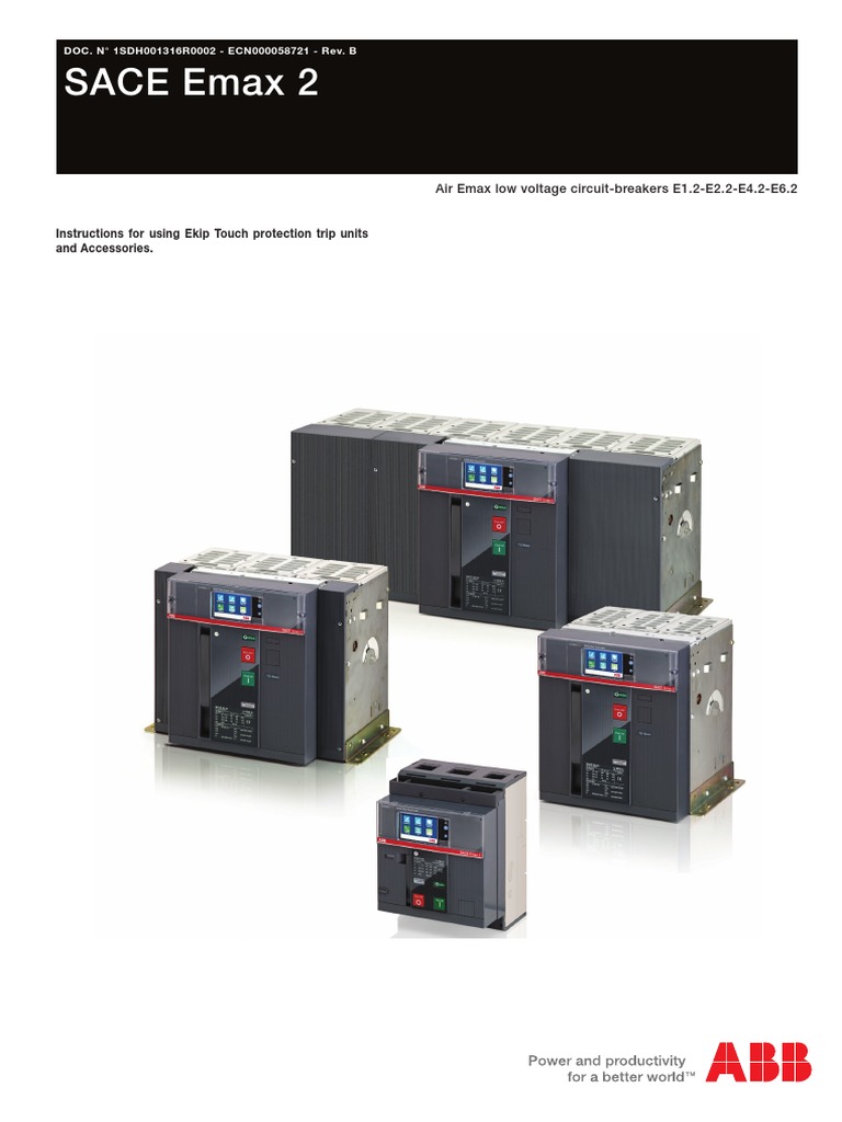 SACE Emax 2: Instructions For Using Ekip Touch Protection Trip Units ...