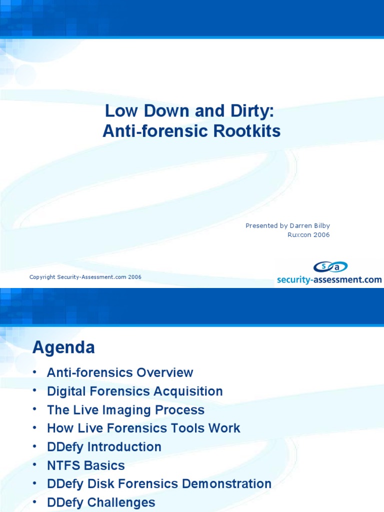 Anti Forensic Rootkits | Download Free PDF | Computer File | Data