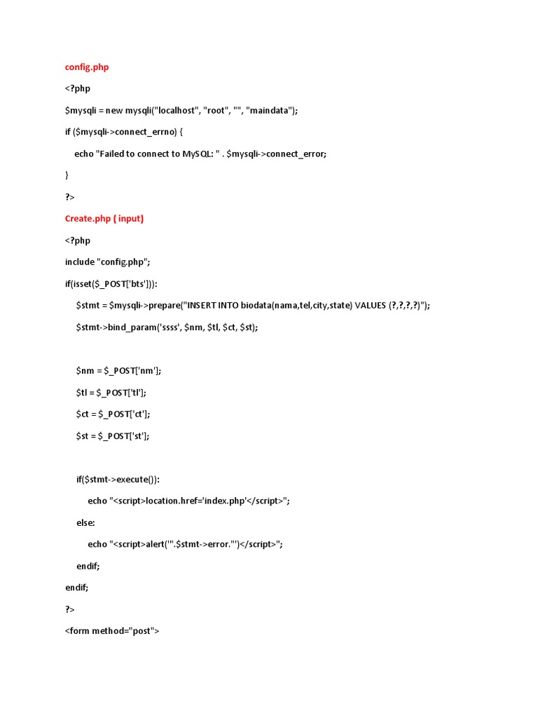 Membuat Crud PHP Mysqli | PDF