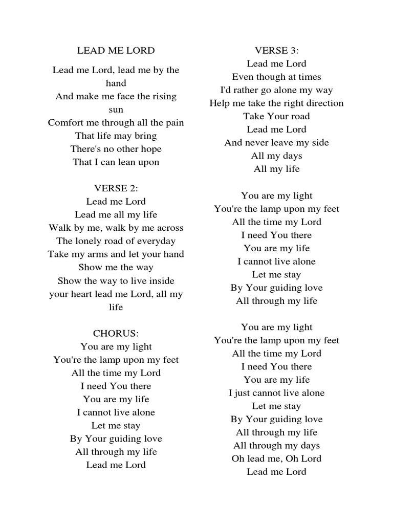 Lead Me Lord | PDF | Leisure