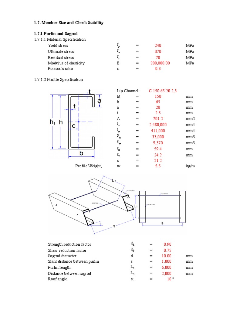 00 - Cek Struktur Godown 65 M | PDF | Strength Of Materials | Stress (Mechanics)