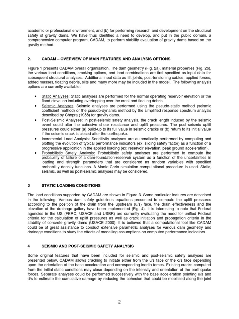 Cadam - Overview of Main Features and Analysis Options | PDF | Applied ...