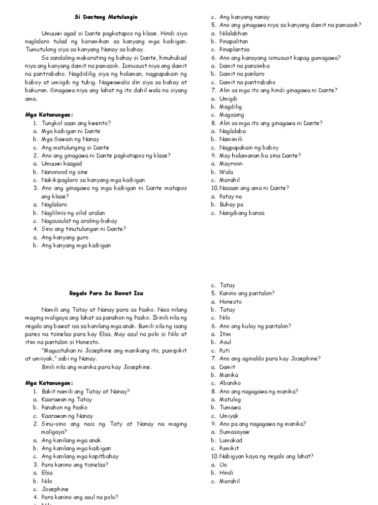 Pagpapaunlad Sa Kasanayan Sa Pagbasa | PDF