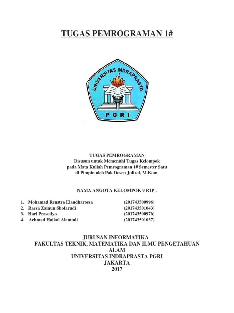 Tugas Pemrograman | PDF | Teknologi & Rekayasa