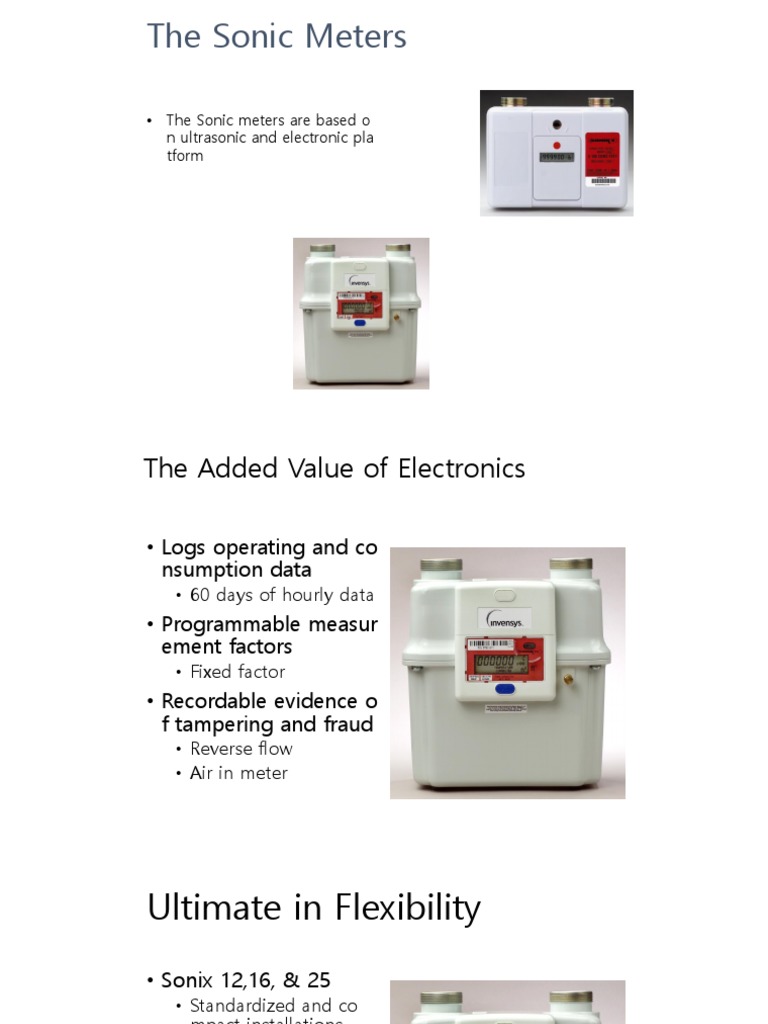 The Sonic Meters Are Based o N Ultrasonic and Electronic Pla Tform | PDF