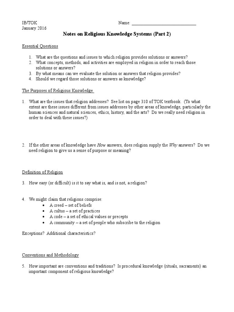 Ib Tok | PDF | Faith | Knowledge