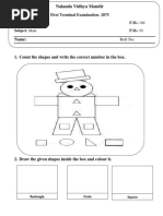 LKG Math Question Paper PDF | PDF | Teaching Mathematics