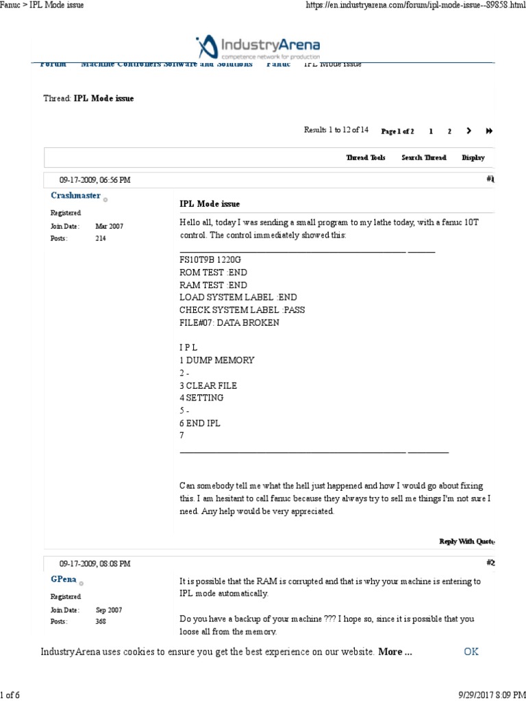Fanuc IPL System10 | PDF | Booting | Backup