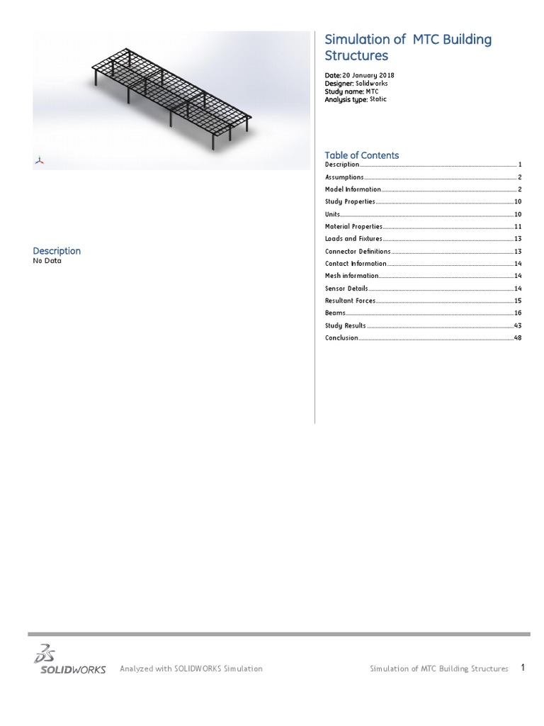 MTC Building Structures MTC 1 | PDF | Beam (Structure) | Density