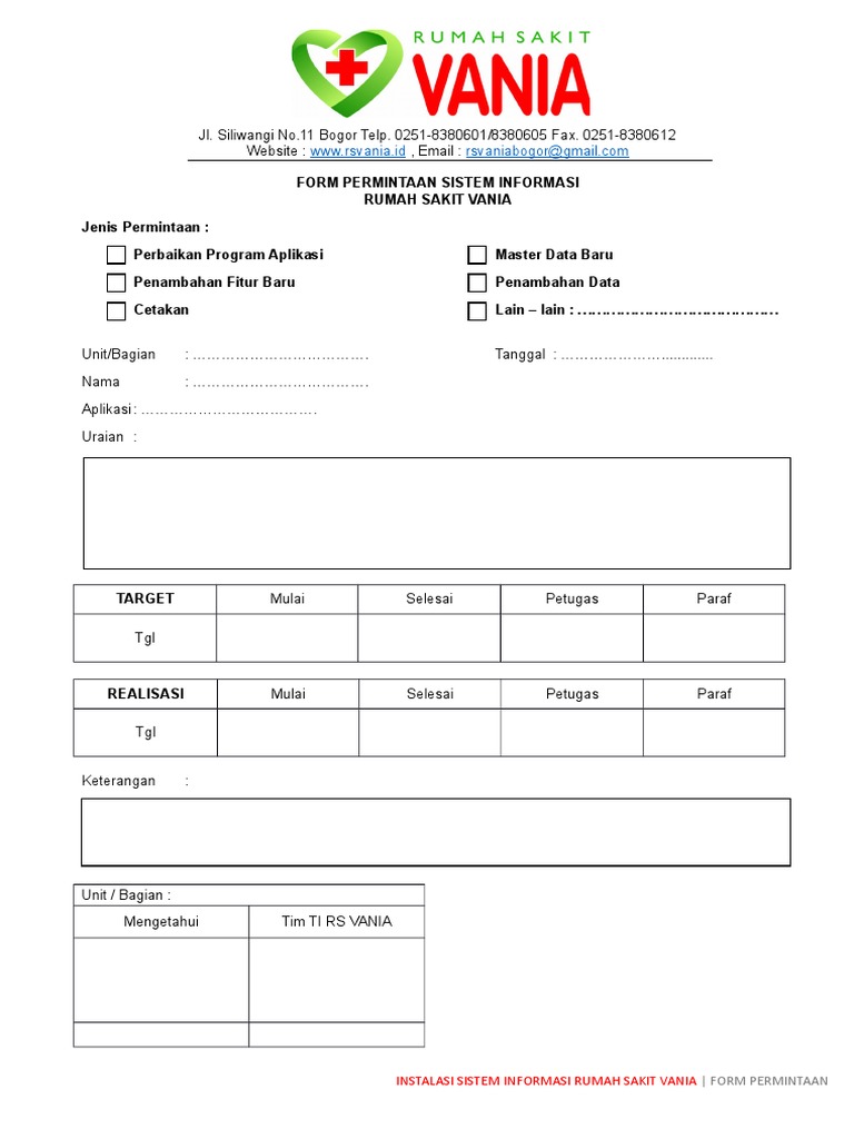 Form Permintaan Sistem Informasi | PDF